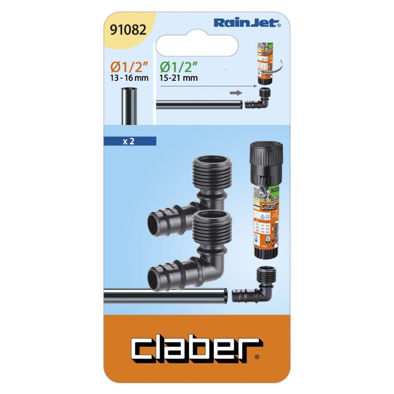 Co ren ngoài Claber 1/2"(21 mm) ra ống 1/2"(16 mm) 91082