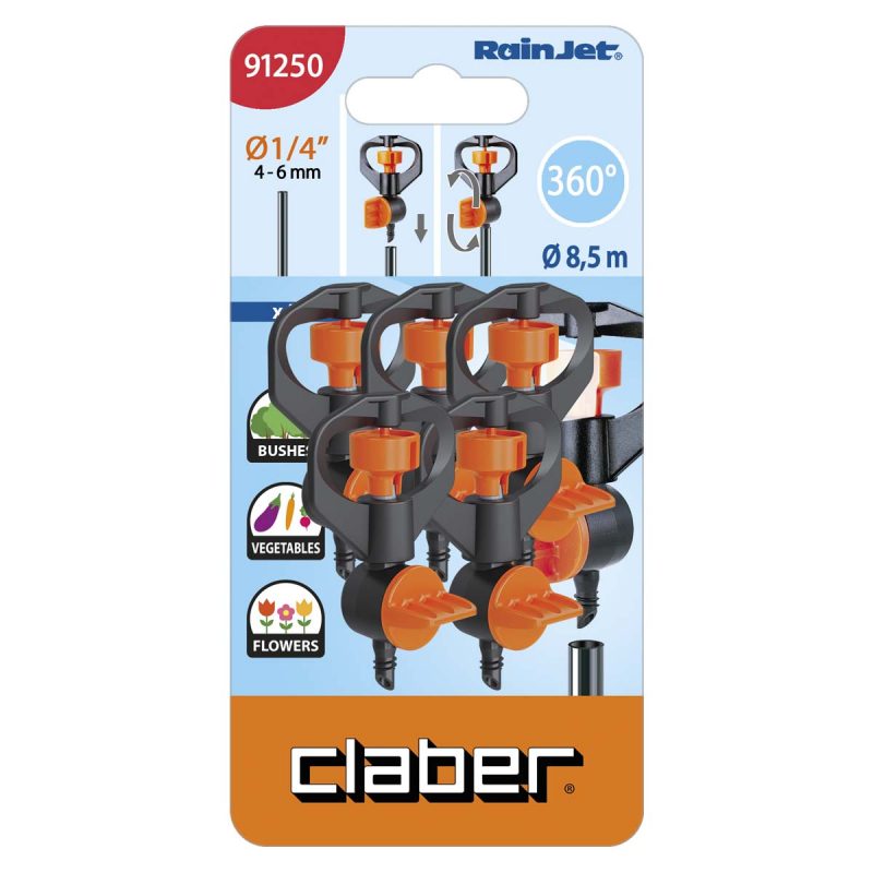 Béc tưới phun mưa Claber micro 360° điều chỉnh 91250